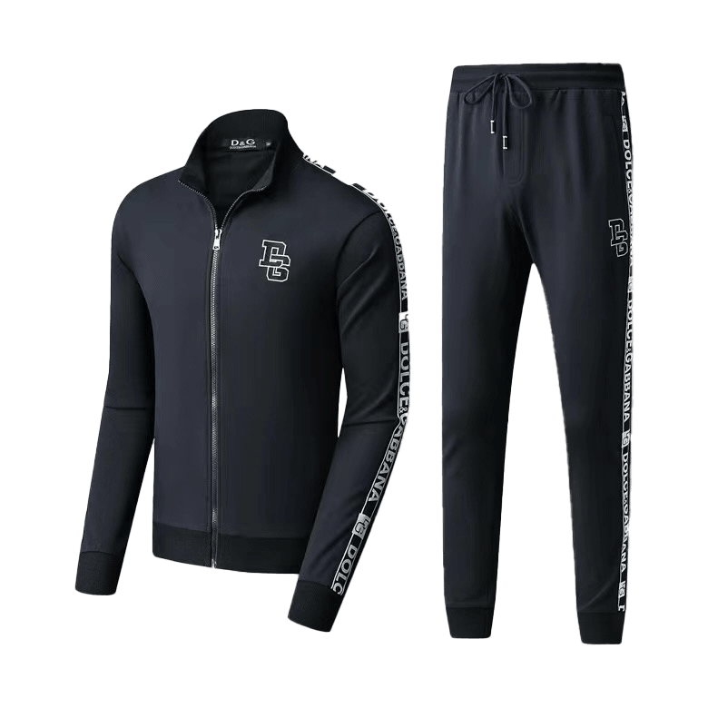 DG Men's Cotton Tracksuit Embroidered Hand Logo - Navy Blue – OBEEZI